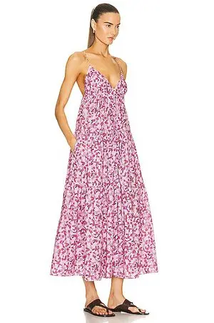 Matteau Triangle Tiered Sundress In Pink