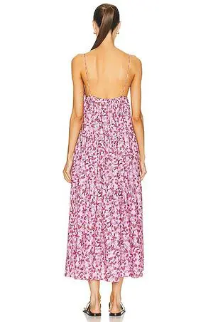 Matteau Triangle Tiered Sundress In Pink