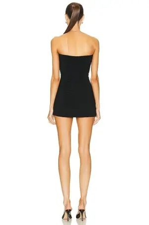 Norma Kamali Strapless Pickleball Mini Dress