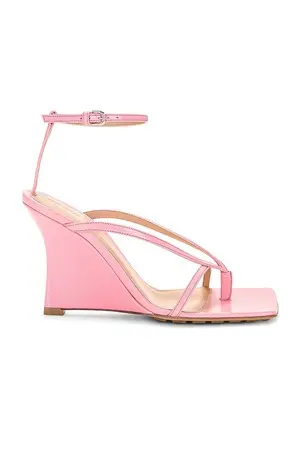 Bottega Veneta Stretch Ankle Strap Wedge Sandal - Blossom