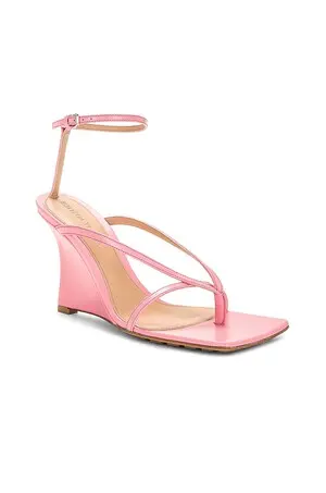 Bottega Veneta Stretch Ankle Strap Wedge Sandal - Blossom