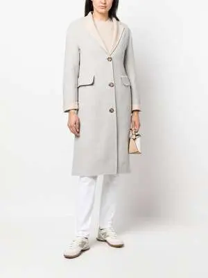 Eleventy Two-tone Wool Coat