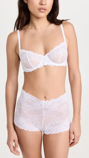 Natori Heavenly Convertible Balconette Underwire Bra - White