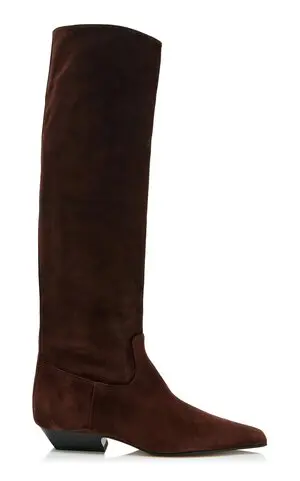 KHAITE Marfa Suede Knee Boots