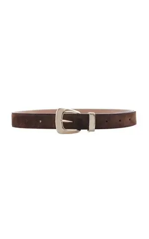 Khaite Benny Suede Belt - Brown