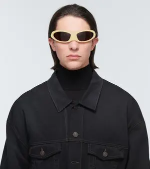 Balenciaga Oval Sunglasses - Yellow