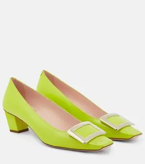 ROGER VIVIER Belle Vivier Patent Leather Pumps - Green