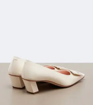 ROGER VIVIER Belle Vivier Patent Leather Pumps - White