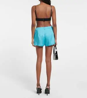 Blumarine Low-rise Satin Shorts