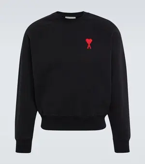 AMI Paris Ami Paris Ami De Coeur Cotton Sweatshirt Black