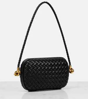 Bottega Veneta Knot On Strap Leather Shoulder Bag