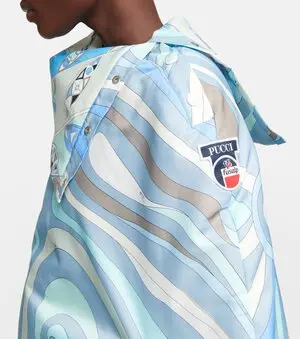 Emilio Pucci X Fusalp Marmo Poncho - Blue