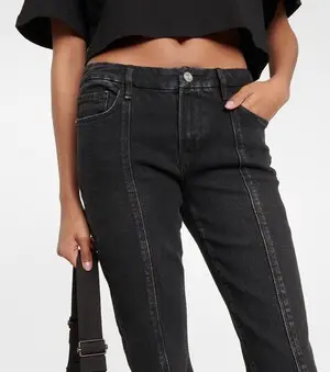 FRAME High-rise Skinny Jeans - Black