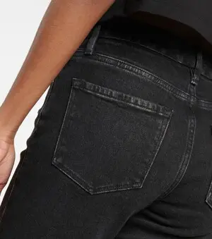 FRAME High-rise Skinny Jeans - Black