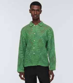 BODE Crochet Cotton Overshirt