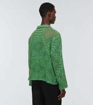 BODE Crochet Cotton Overshirt