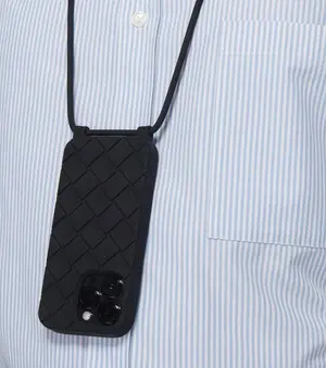 Bottega Veneta Iphone 13 Pro Phone Case On Strap - Black