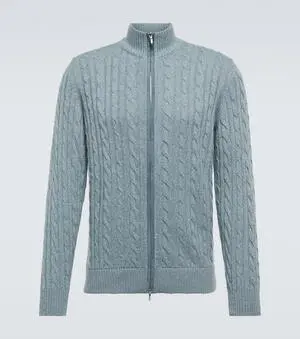 Loro Piana Cable-knit Cashmere Cardigan