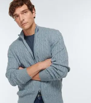 Loro Piana Cable-knit Cashmere Cardigan