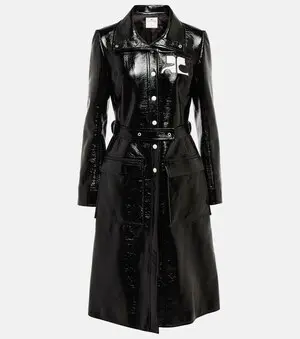 COURREGES Courrèges Logo Cotton-blend Trench Coat - Black