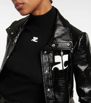COURREGES Courrèges Logo Cotton-blend Trench Coat - Black