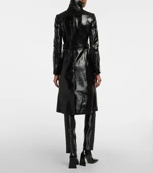 COURREGES Courrèges Logo Cotton-blend Trench Coat - Black