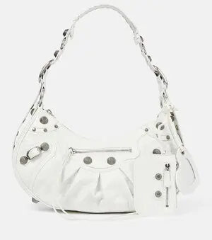 Balenciaga Le Cagole Small Leather Shoulder Bag - White