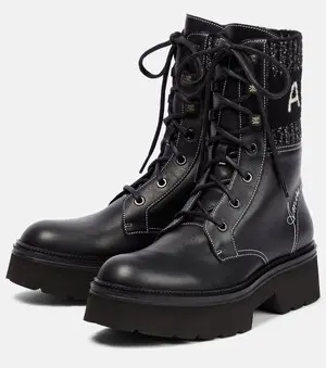 Amiri Leather Lace-up Boots