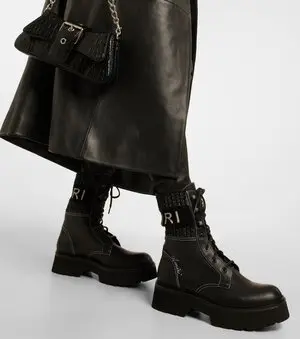 Amiri Leather Lace-up Boots