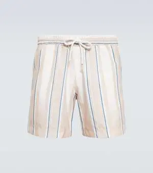 Commas Striped Swim Shorts - Beige