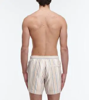 Commas Striped Swim Shorts - Beige