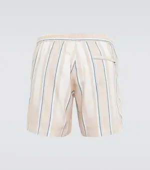 Commas Striped Swim Shorts - Beige