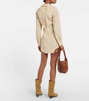 Isabel Marant Checked Cotton And Silk Minidress