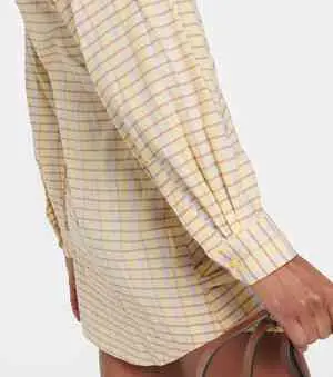 Isabel Marant Checked Cotton And Silk Minidress