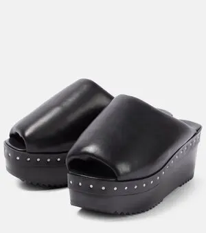 Rick Owens Padded Leather Platform Sandals