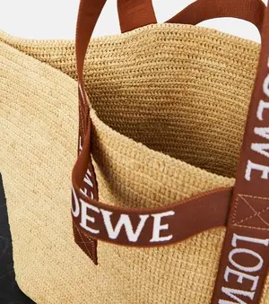 Loewe Fold Shopper Raffia Basket Bag