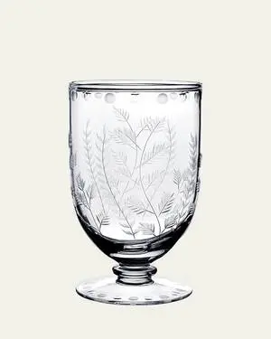 WILLIAM YEOWARD CRYSTAL Fern Footed 7" Vase - Clear