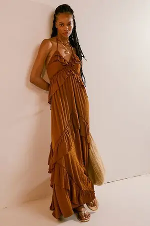 Free People Free People Santa Luz Maxi Dress Oiled Oak