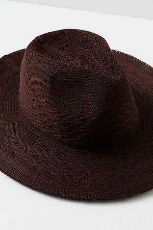 Free People Arrow Woven Packable Hat - Brown | Editorialist display picture 1