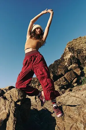 Free People FP Movement Set Me Free Pants Crimson