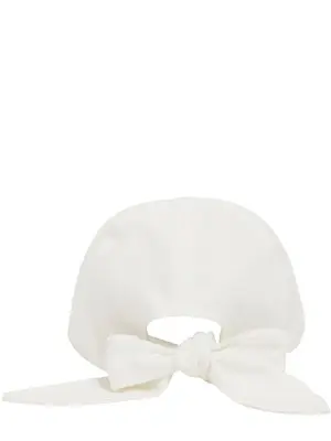 Loro Piana Back Bow Cotton & Linen Baseball Cap