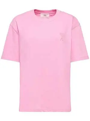 Ami Ami De Coeur Boxy Fit Cotton T-shirt - Pink