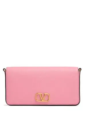 Valentino Garavani Vlogo Signature Leather Pouch
