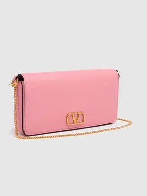 Valentino Garavani Vlogo Signature Leather Pouch
