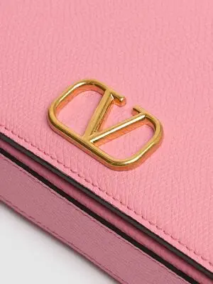 Valentino Garavani Vlogo Signature Leather Pouch