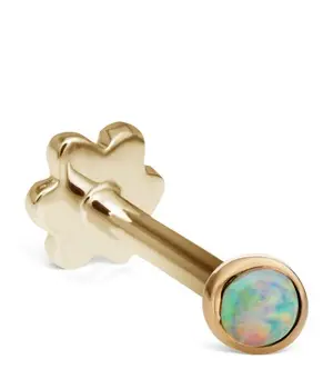 MARIA TASH Yellow Opal Threaded Stud Earring - Gold
