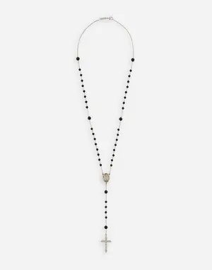 Dolce & Gabbana Rosary Necklace With Gemstones - Silver