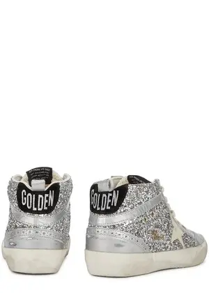 GOLDEN GOOSE Mid Star Panelled Glittered Sneakers