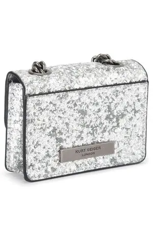 Kurt Geiger Micro Kensington Crossbody Bag - Silver