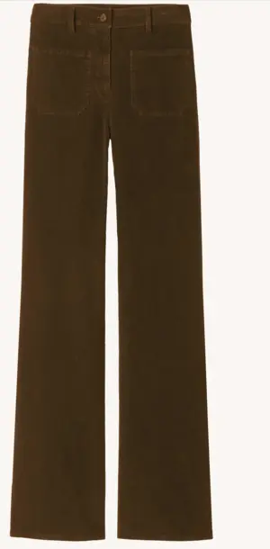 NILI LOTAN FLORENCE CORDUROY PANT Brown